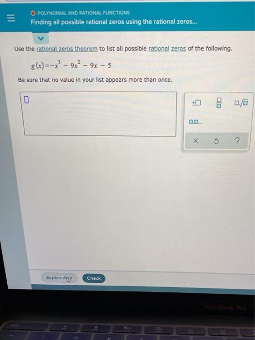 Solved O POLYNOMIAL AND RATIONAL FUNCTIONS Finding all | Chegg.com