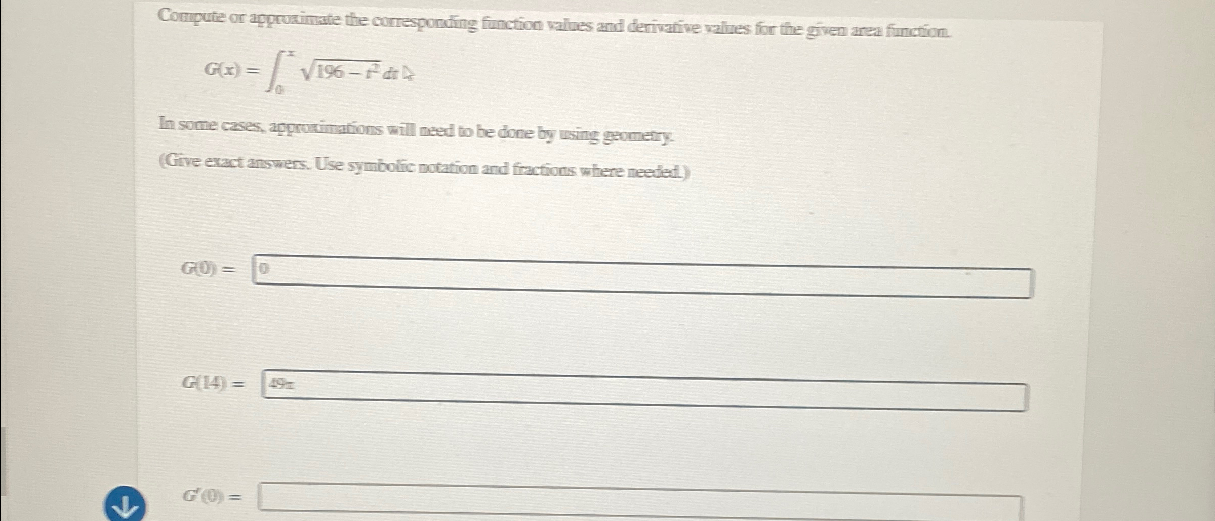 Compute or approsimate the corresponding function | Chegg.com