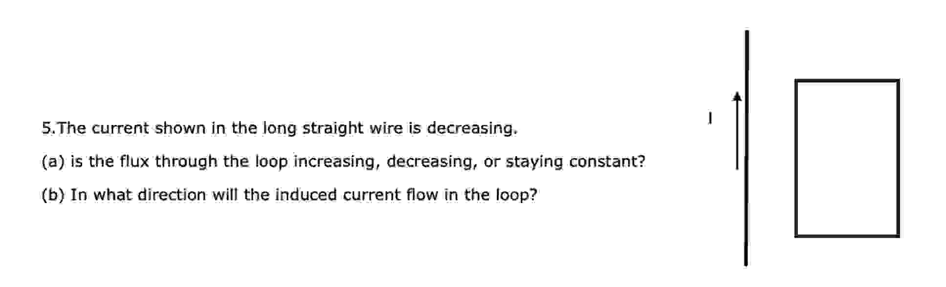 Solved The current shown in the long straight wire is | Chegg.com