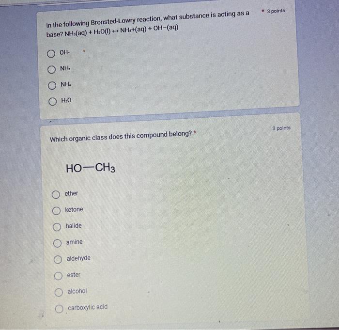 Solved In the following Bronsted-Lowry reaction, what | Chegg.com