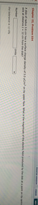 Solved PRINTER VERSION BACK NET Chapter 22, Problem 034 A | Chegg.com