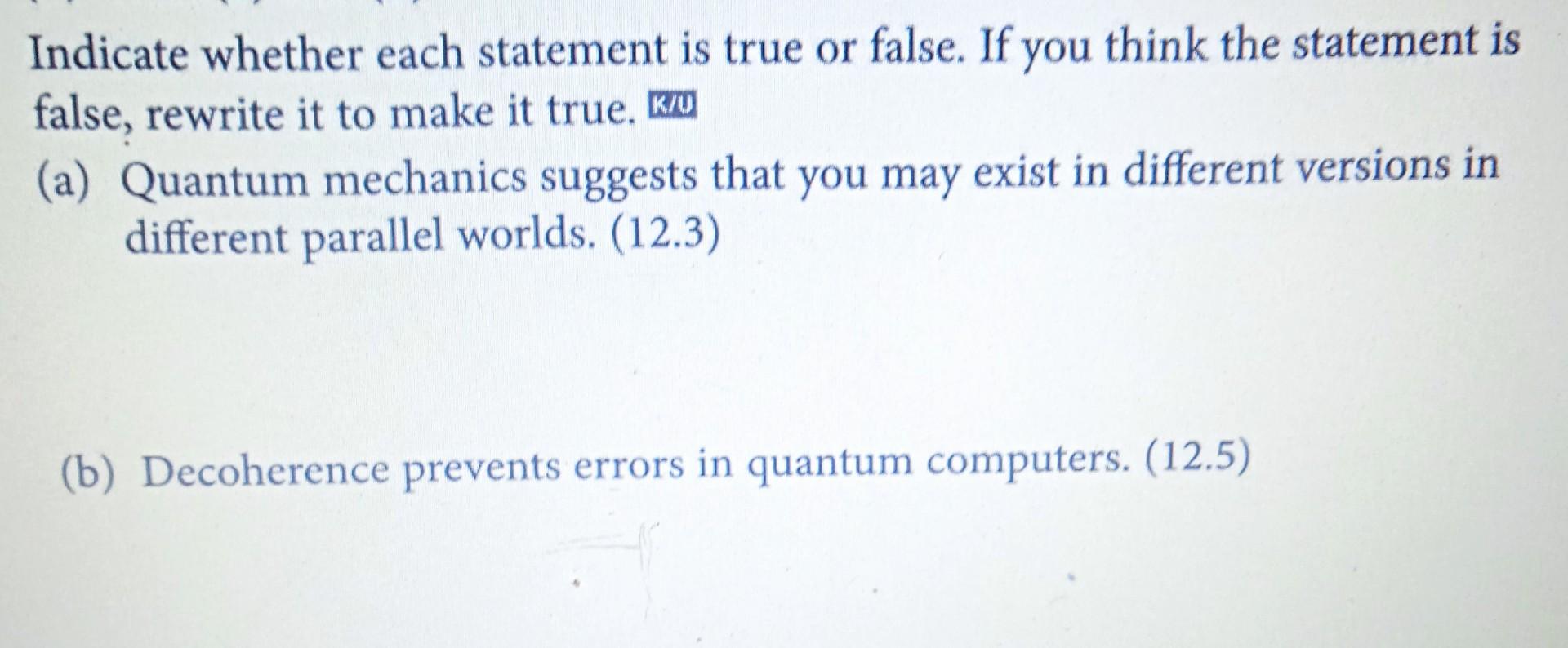Solved What are quanta? (12.1) Kru (a) discrete amounts of | Chegg.com
