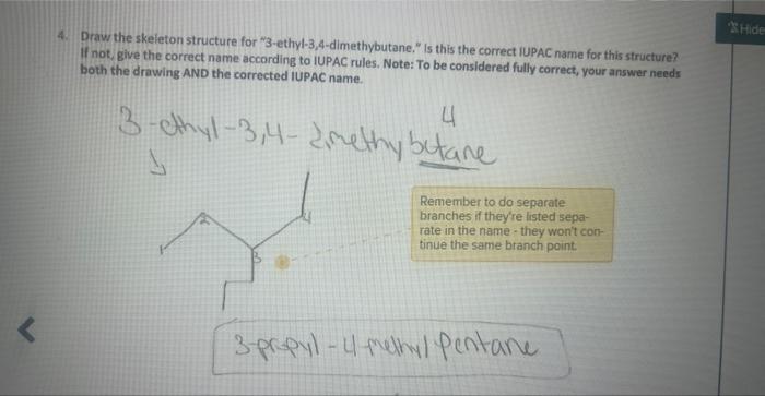 Solved 4. Draw the skeleton structure for | Chegg.com