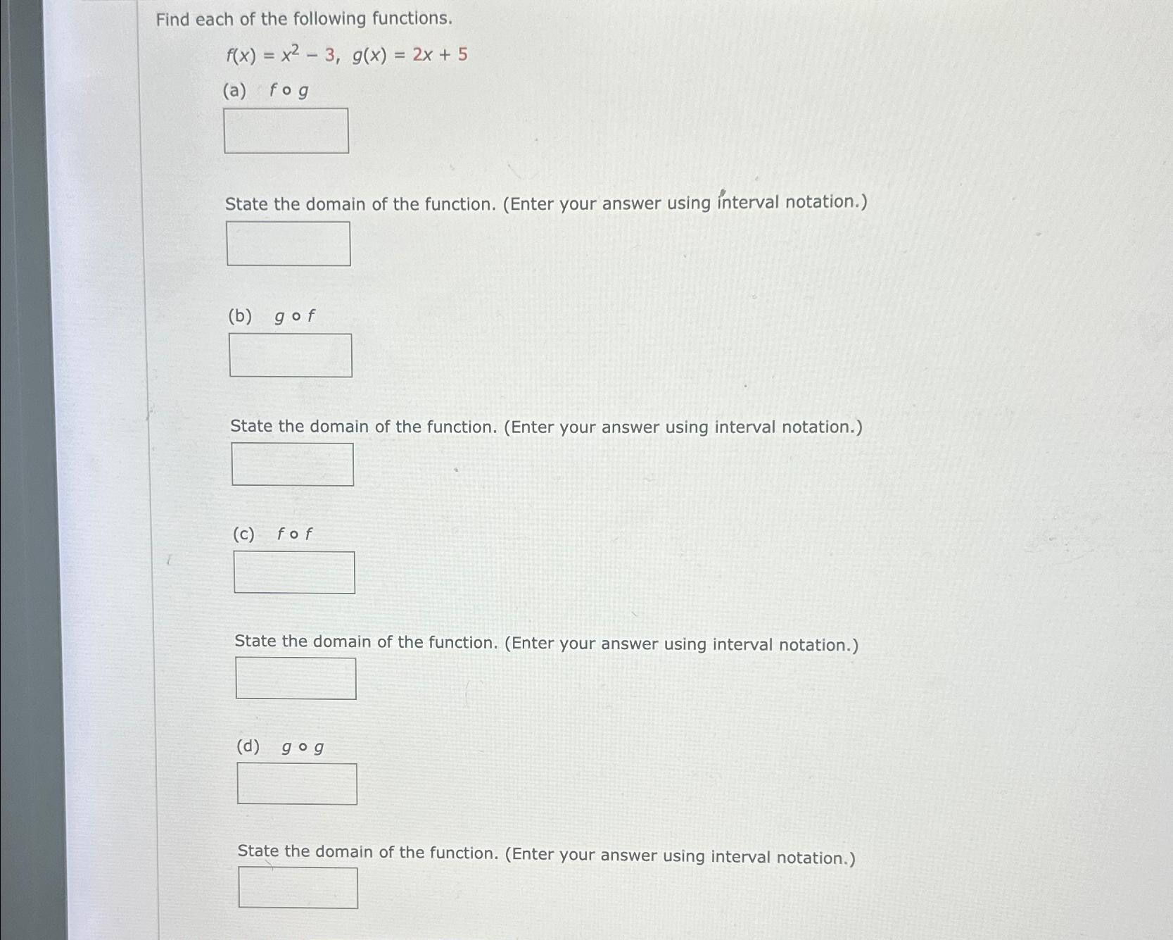 Solved Find each of the following | Chegg.com