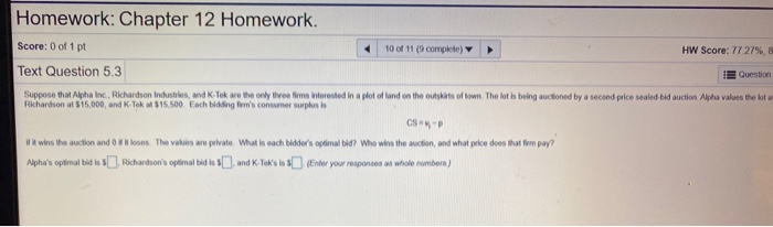 Homework Chapter 12 Homework Score 0 Of 1 Pt 10 Of