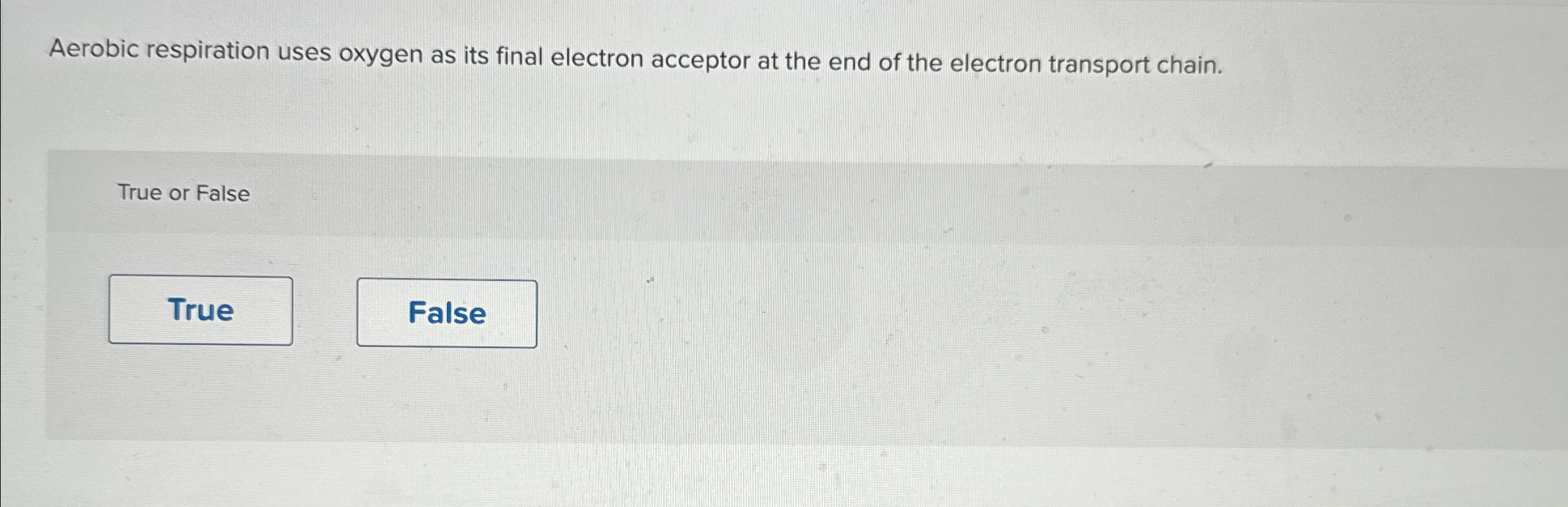 Solved Aerobic respiration uses oxygen as its final electron | Chegg.com