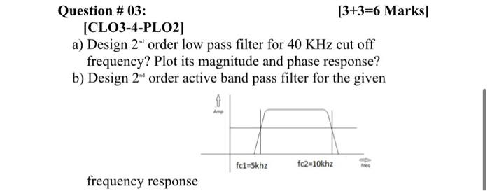 Solved Question # 03: [3+3=6 Marks [CLO3-4-PLO2] a) Design | Chegg.com