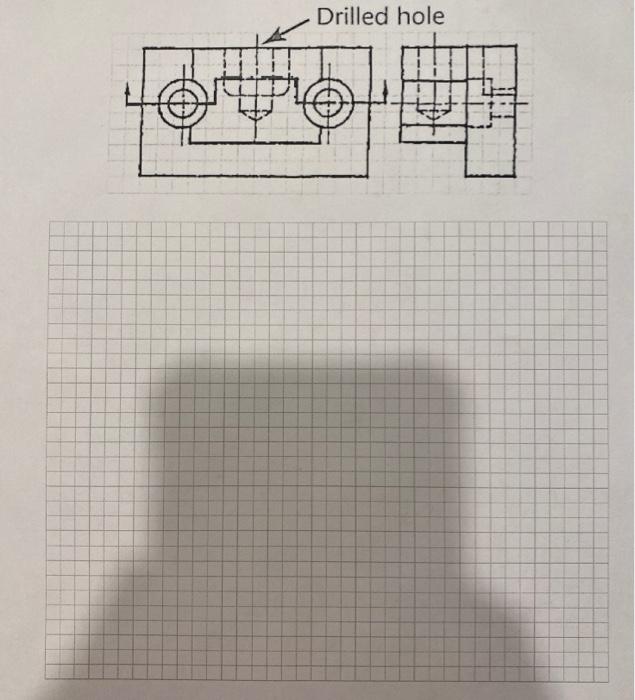 Solved Redraw two given views and draw the section view in | Chegg.com