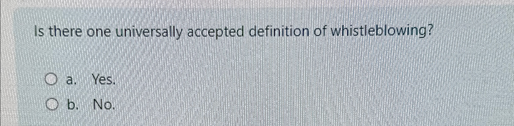 Solved Is there one universally accepted definition of | Chegg.com