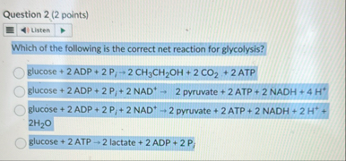 Question 2 (2 ﻿points)ListenWhich of the following is | Chegg.com