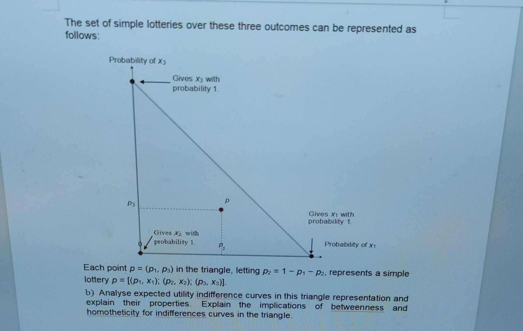 Solved Suppose that there are three outcomes and a decision | Chegg.com