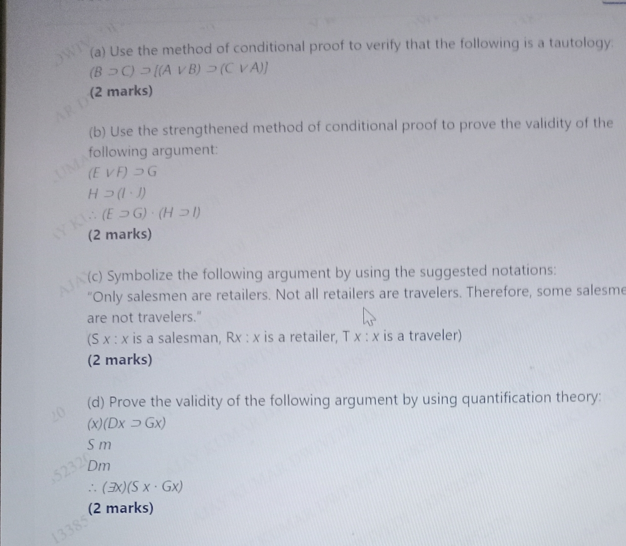 (a) ﻿Use the method of conditional proof to verify | Chegg.com