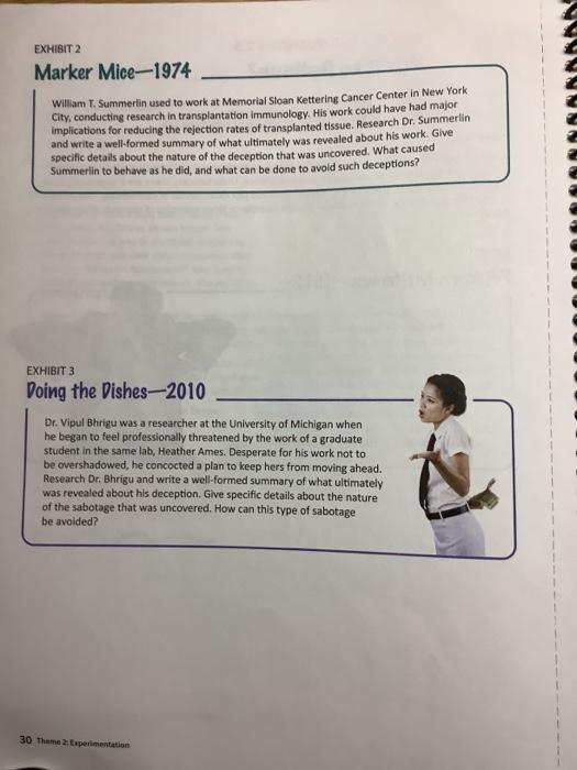 EXHIBIT 2 Marker Mice-1974 William T. Summerlin used | Chegg.com