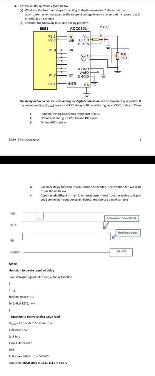 Solved 3. Answer all the questions given below (a) What are | Chegg.com