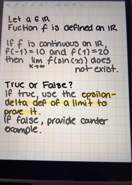 Solved Let a∈R Fuction f is defined on IR If f is continuous | Chegg.com Solved Let a∈R Fuction f is defined on IR If f is continuous | Chegg.com