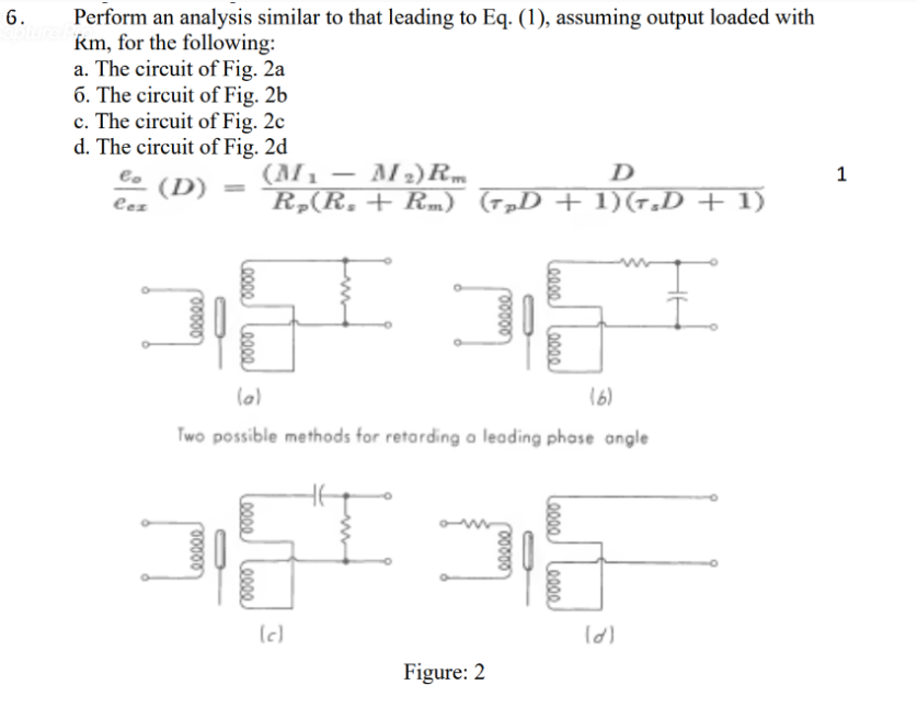 Solved Perform an analysis similar to that leading to | Chegg.com