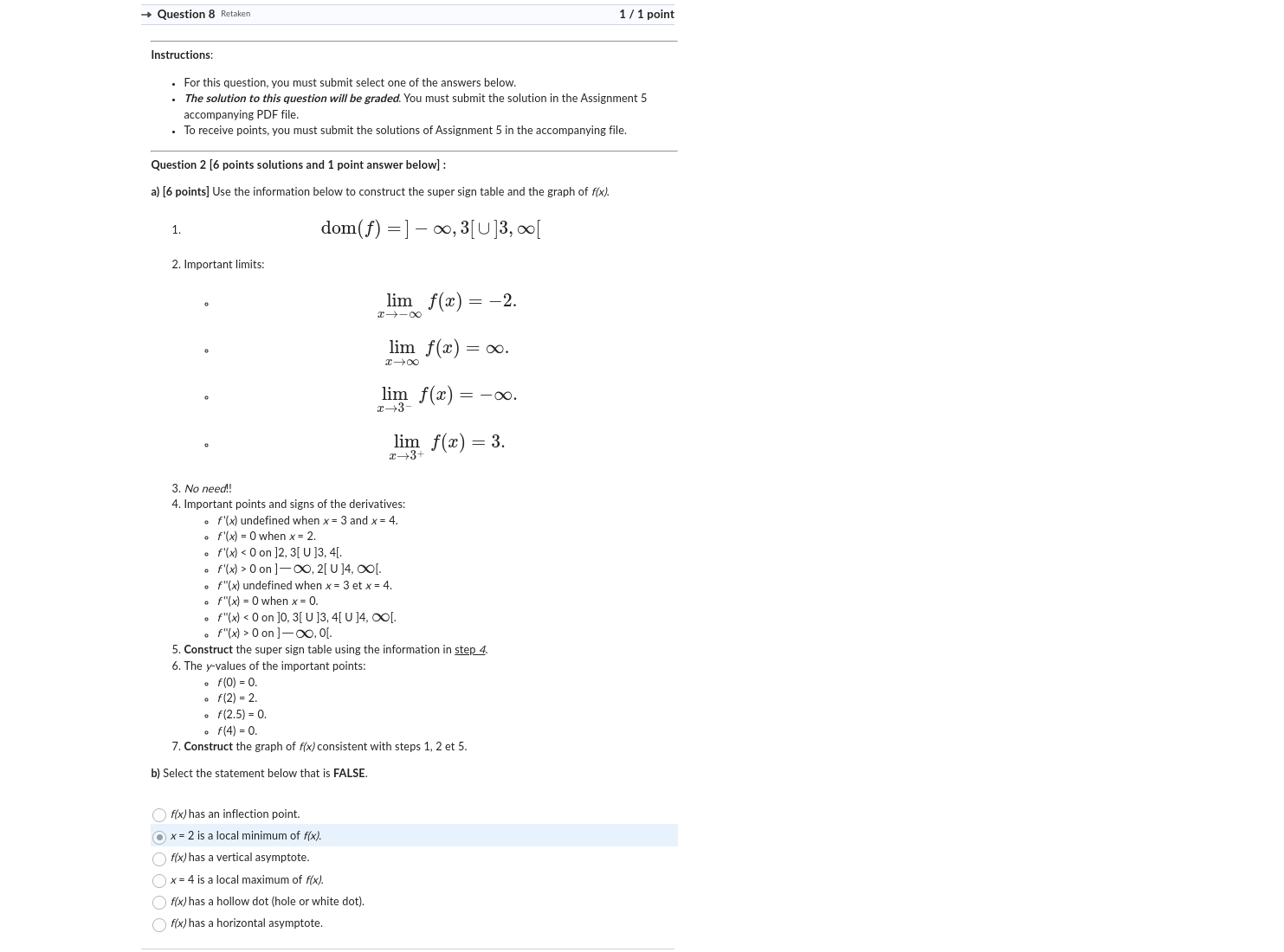 Solved Instructions:For this question, you must submit | Chegg.com
