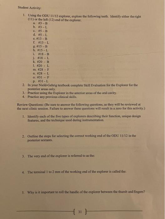Solved 1. Using the ODU 11/12 explorer, explore the | Chegg.com