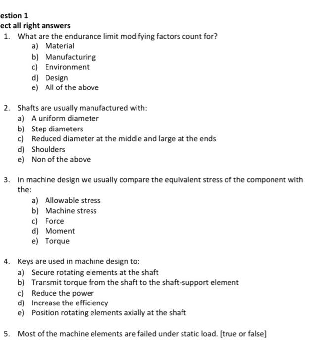 Solved estion 1 ect all right answers 1. What are the | Chegg.com Solved estion 1 ect all right answers 1. What are the | Chegg.com