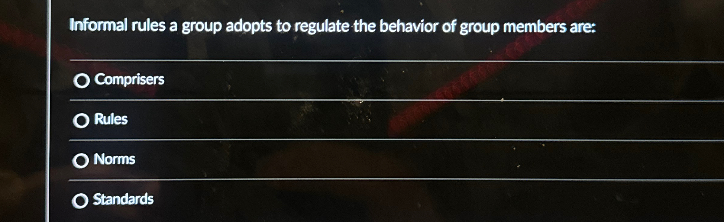Solved Informal rules a group adopts to regulate the | Chegg.com