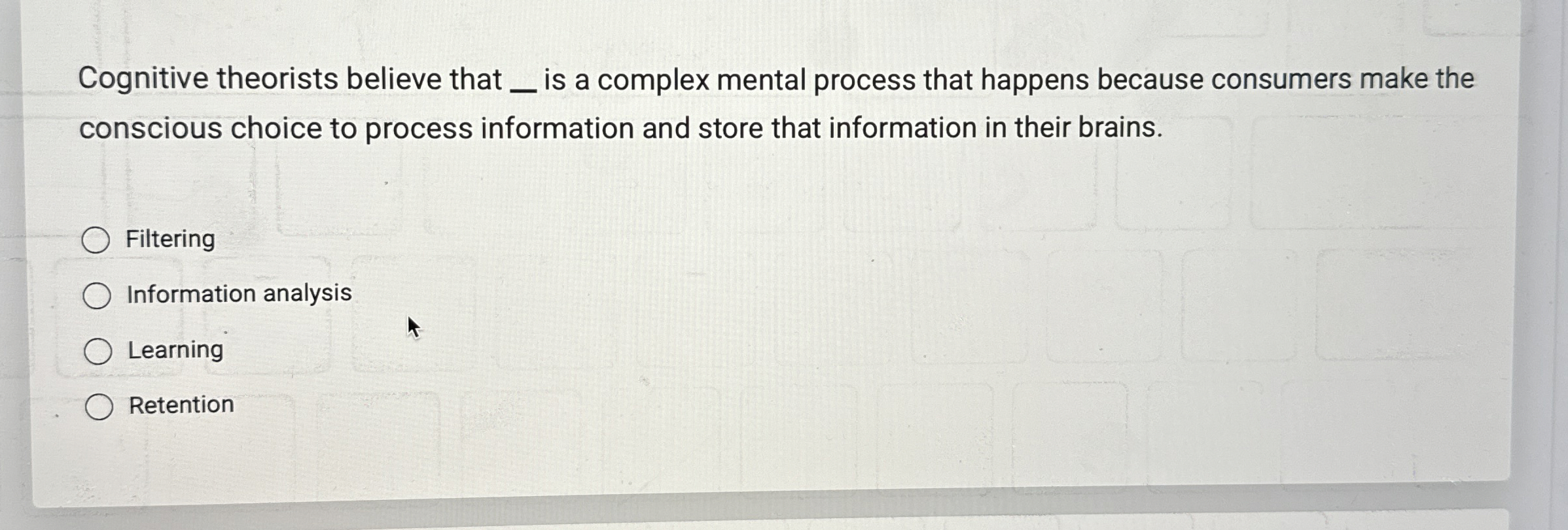 Solved Cognitive theorists believe thatis a complex mental | Chegg.com