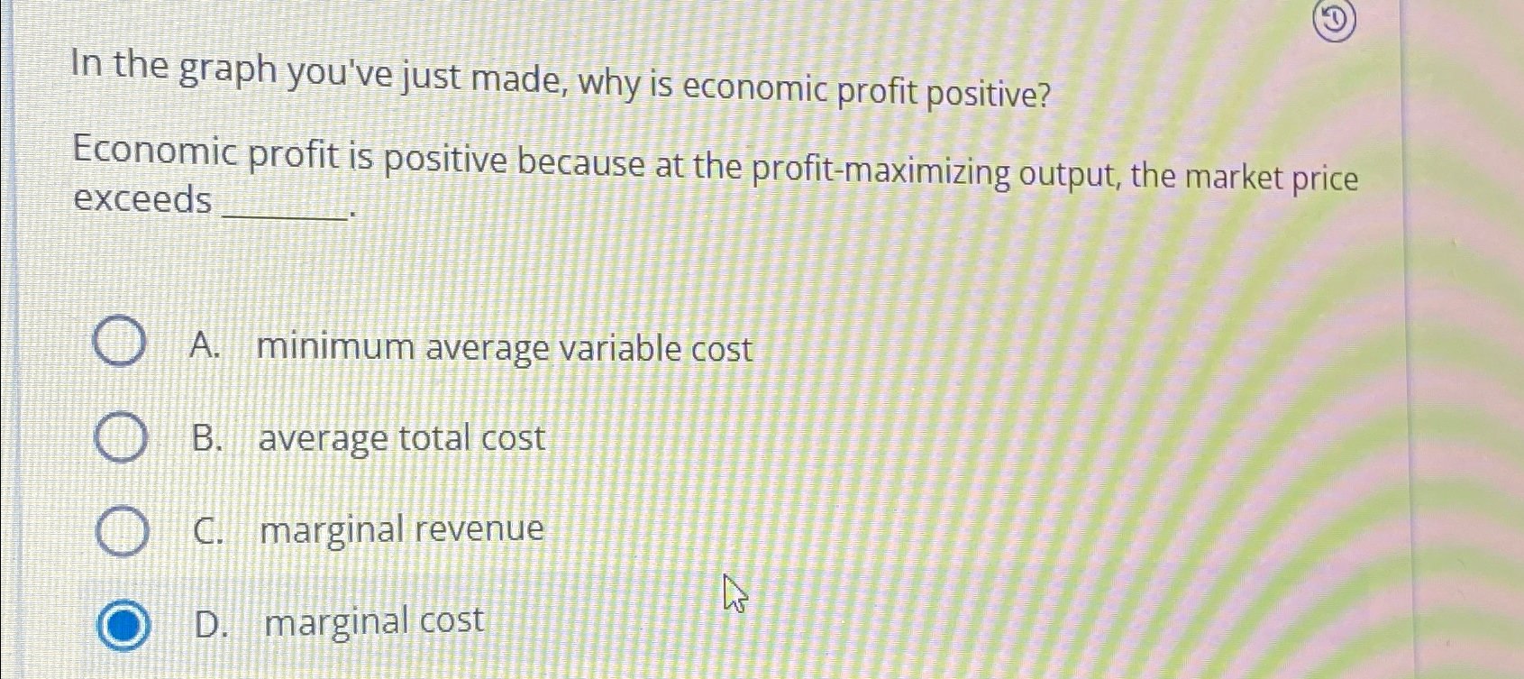 Solved In the graph you've just made, why is economic profit | Chegg.com