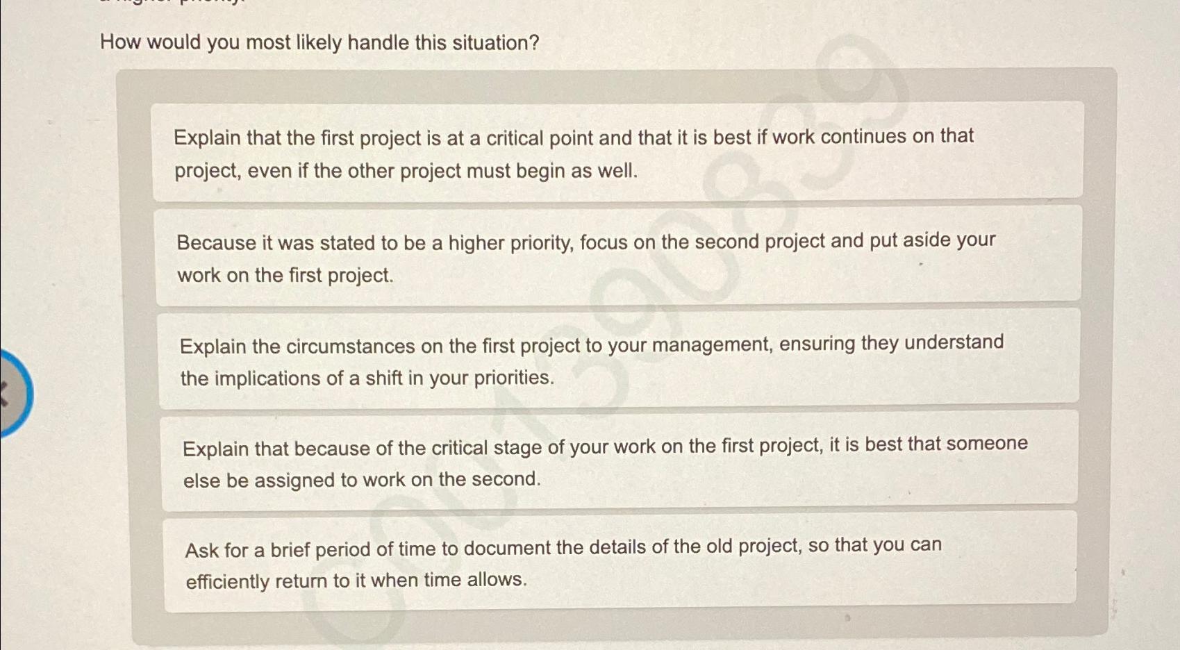 Solved How would you most likely handle this | Chegg.com