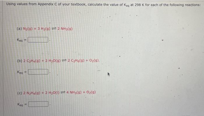 Using values from Appendix C of your textbook, | Chegg.com