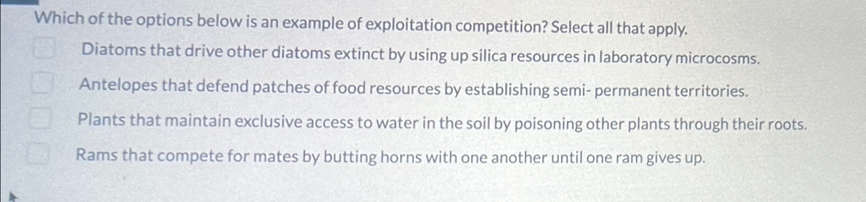 Solved Which of the options below is an example of | Chegg.com