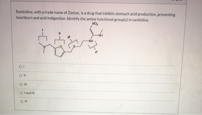 Solved Chem Help Ranitidine, with a trade name of Zantac, | Chegg.com