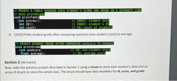 Solved Section 1 [ 60 marks] Write a program that reads | Chegg.com