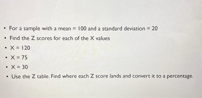 Solved - For a sample with a mean =100 and a standard | Chegg.com