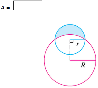 Solved Find the area A of the crescent-shaped shaded region | Chegg.com