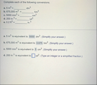 Solved Complete each of the following | Chegg.com