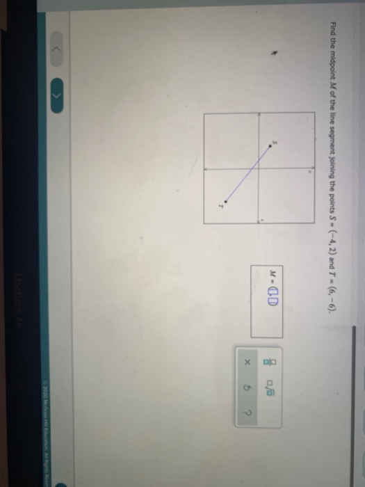 Solved Find the midpoint Mof the line segment joining the | Chegg.com