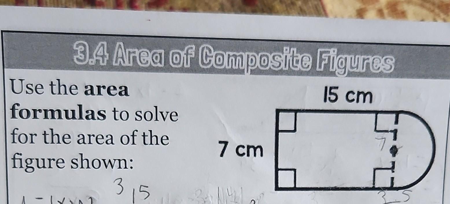 Solved Use the area formulas to solve for the area of the | Chegg.com