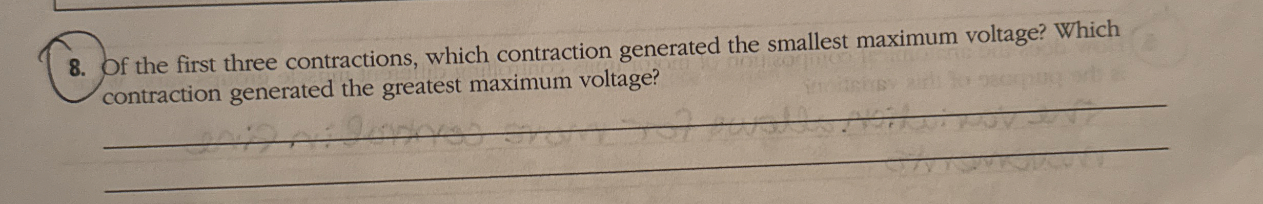 Solved Of the first three contractions, which contraction | Chegg.com