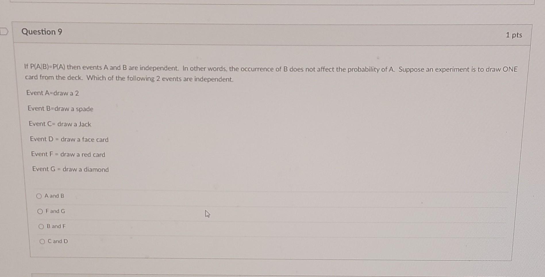 If P(A∣B)=P(A) then events A and B are independent. | Chegg.com