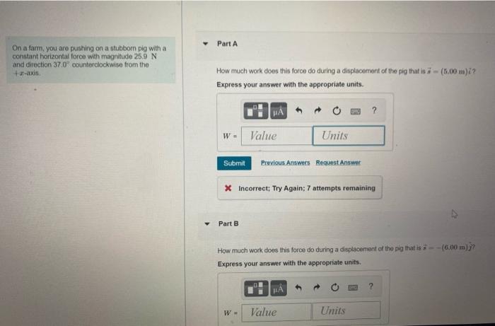 Solved Part A On a farm, you are pushing on a stubborn pig | Chegg.com