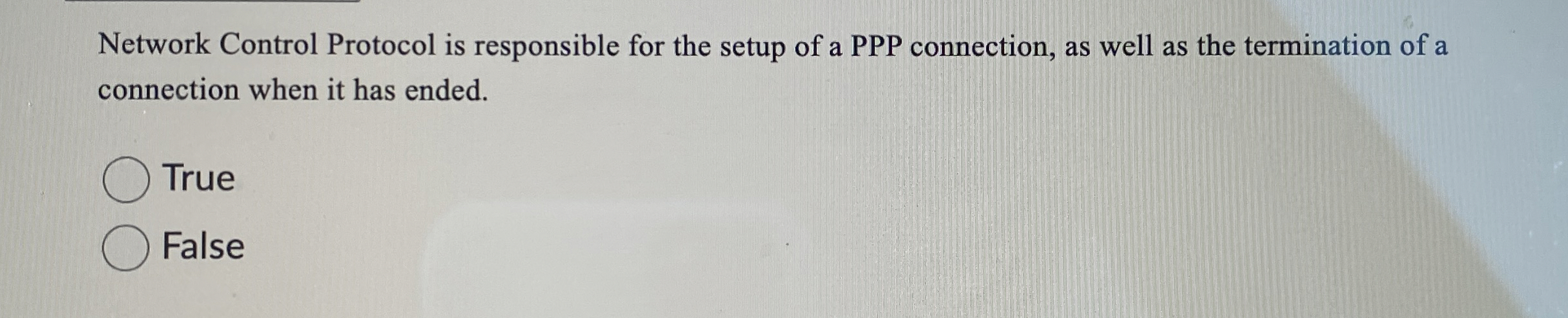 Solved Network Control Protocol is responsible for the setup | Chegg.com