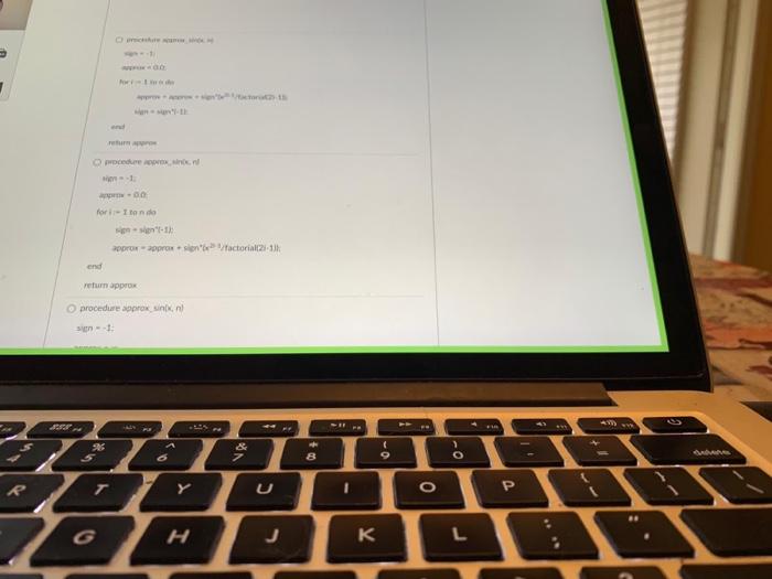 Which Pseudo Code Is Valid For Finding The Value