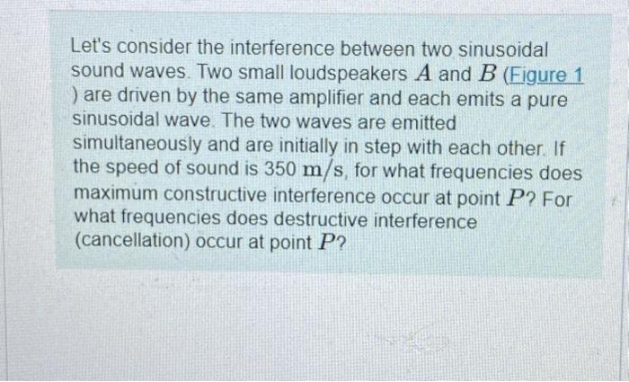 Solved Let's consider the interference between two | Chegg.com