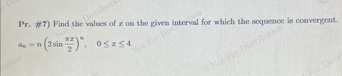 Solved Pr. #7) Find the values of r on the given interval | Chegg.com
