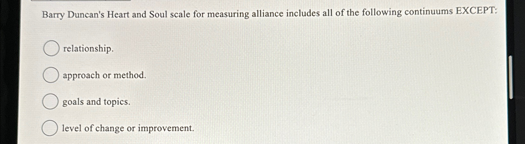 Solved Barry Duncan's Heart and Soul scale for measuring | Chegg.com