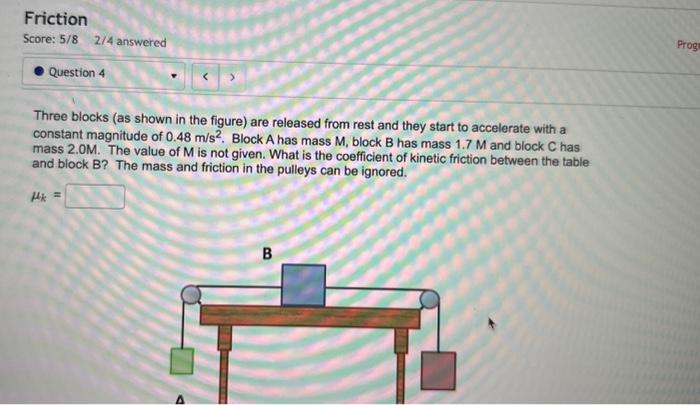 Solved Three blocks (as shown in the figure) are released | Chegg.com