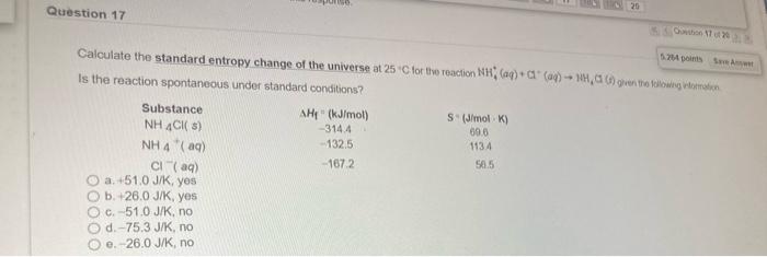 Solved Is the reaction spontaneous under standard | Chegg.com