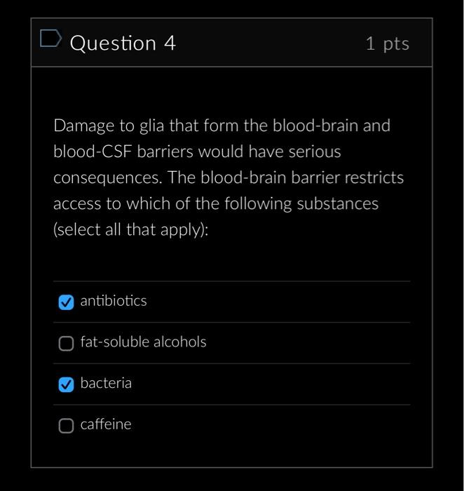 Solved please double check answers and select all answer | Chegg.com