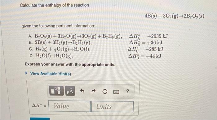 Solved Calculate the enthalpy of the reaction 2NO(g)+O2( | Chegg.com