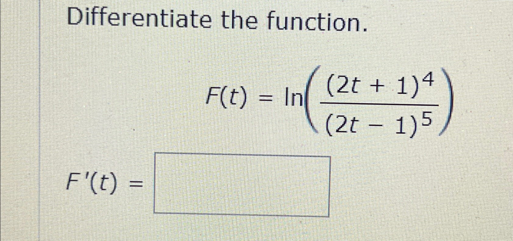 Solved Differentiate the | Chegg.com