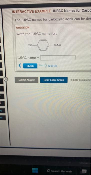 Solved INTERACTIVE EXAMPLE IUPAC Names for Carbc The IUPAC | Chegg.com